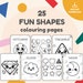 Shape Learning Coloring Book Kids Printable Activity Page Toddler ...