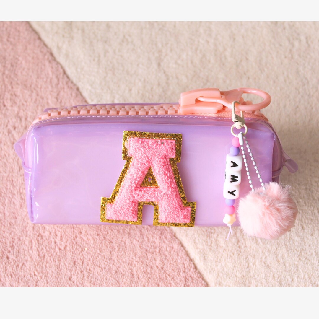 Custom Girls Pencil Case Pink Personalized Monogram Accessory Girls ...