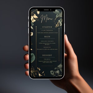 Elegant Menu Template - Etsy