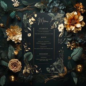 Elegant Menu Template - Etsy