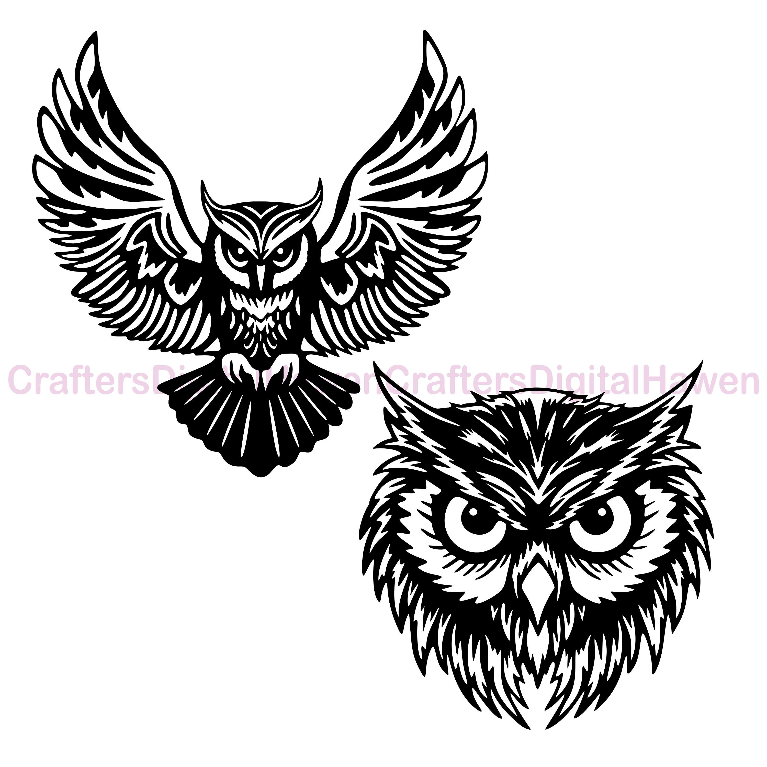 Owls Svg, Owl Cut File, Wild Animal Vector, Dxf File for Plasma, Owl ...