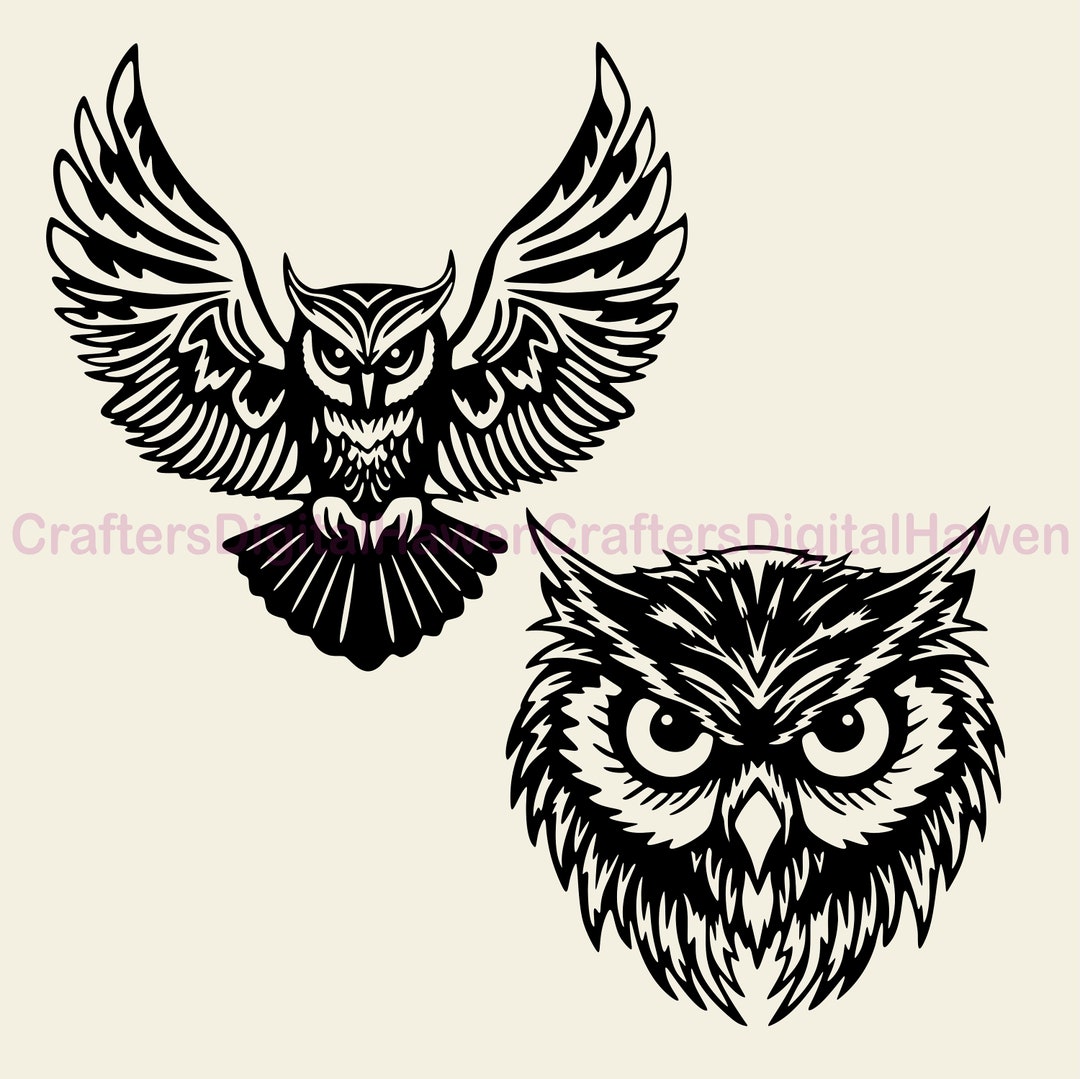 Owls Svg, Owl Cut File, Wild Animal Vector, Dxf File for Plasma, Owl ...