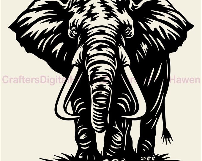 Elephant Svg Cut File, Safari Animal Svg, Africa Wild Life, Silhouettes ...