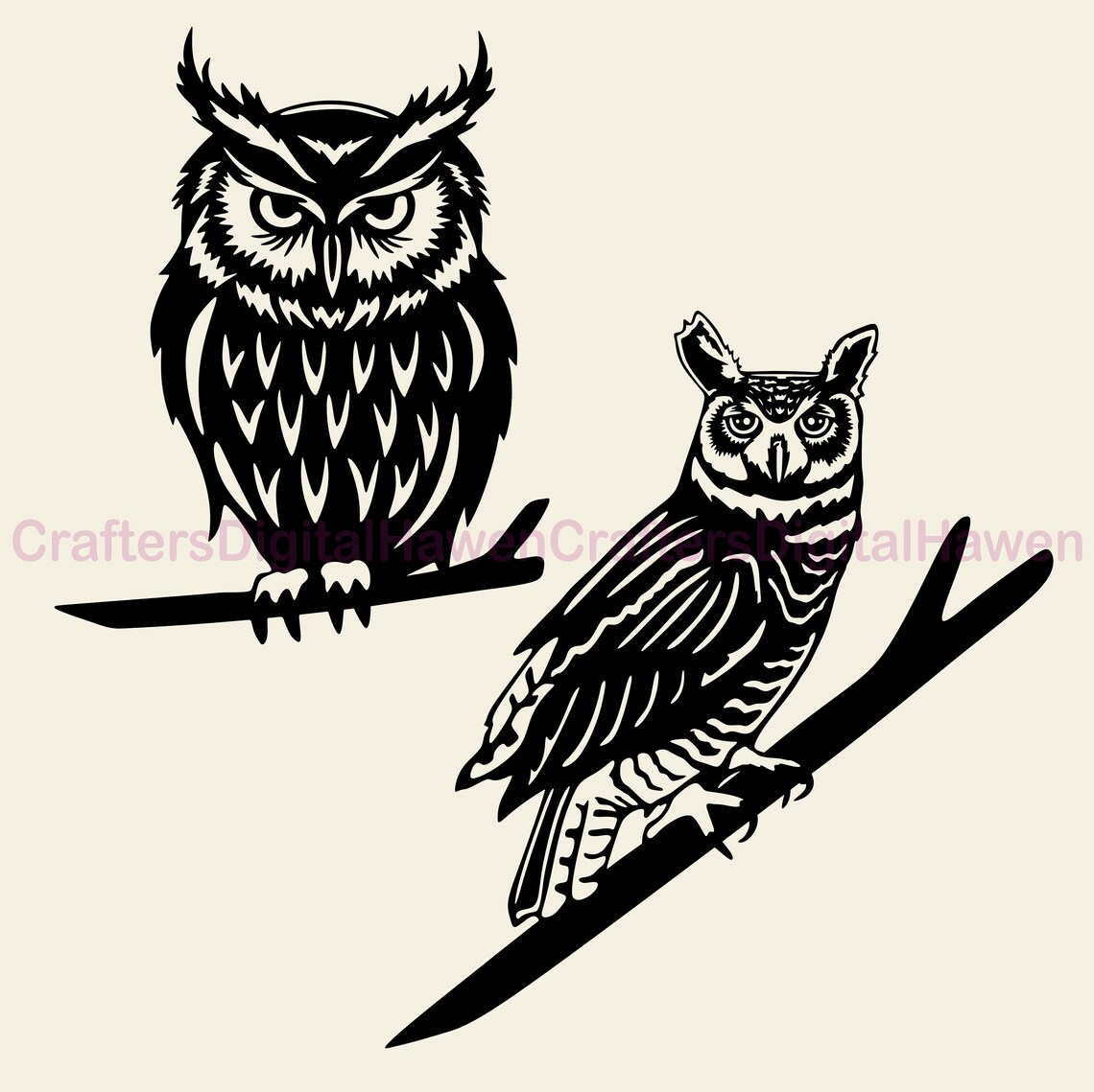 Owls Svg Dxf, Wild Animal Vector, Dxf File for Plasma, Owl Cut File for ...