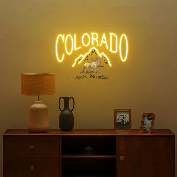 Neon Mountain - Etsy