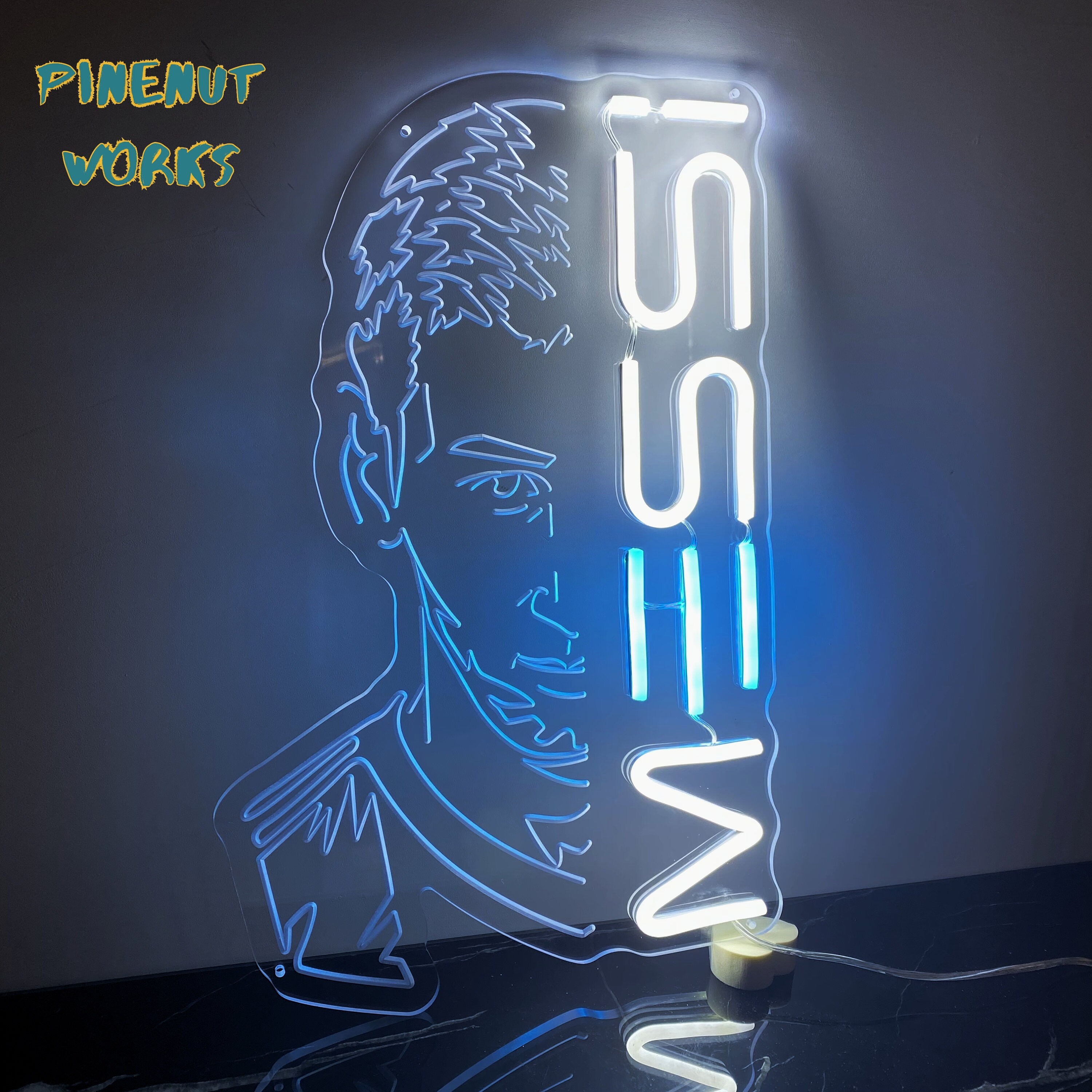 Custom Portrait Engraving Neon Sign,portrait Wall Art,football Player ...