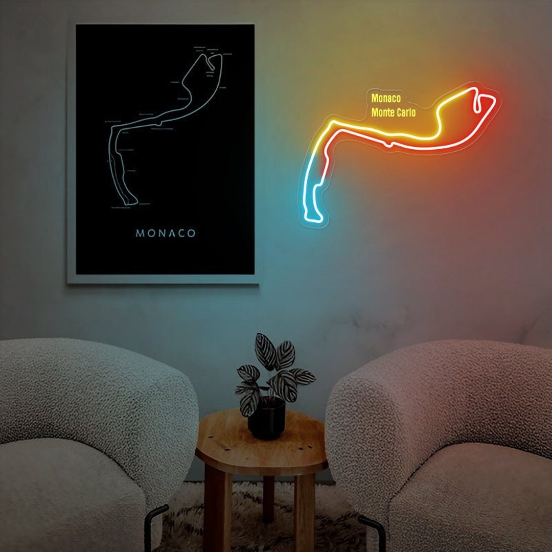 Custom Formula 1 Circuits Neon Sign,formula 1 Race Track Wall Art,f1 ...