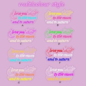 Love You to the Moon and to Saturn Neon Sign, Wedding Neon Sign ...