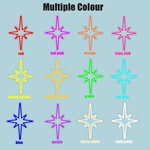 Mid Century Starburst Neon Sign,retro Star Light Sign,starburst Wall ...