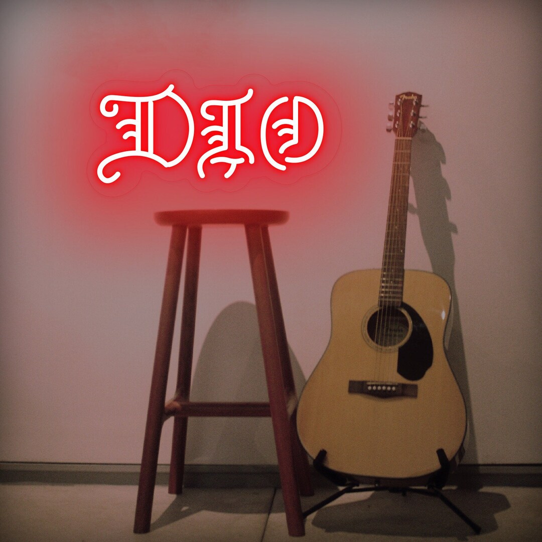 Dio Neon Sign,rock Band Wall Sign,gothic Home Decor,music Studio Decor ...