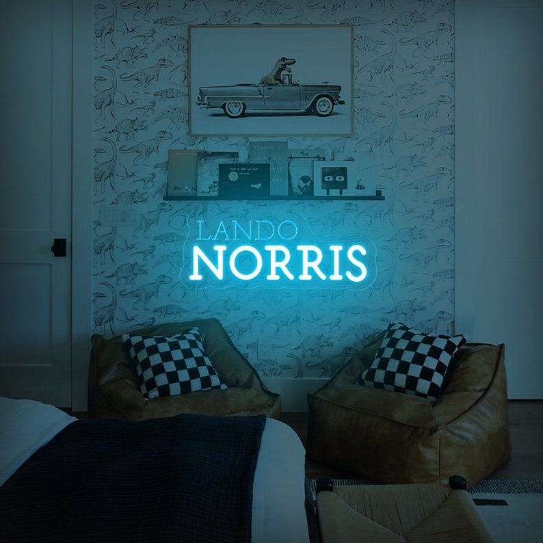 Lando Norris Neon Sign,f1 Wall Art,formula One Car Racing Home Wall ...