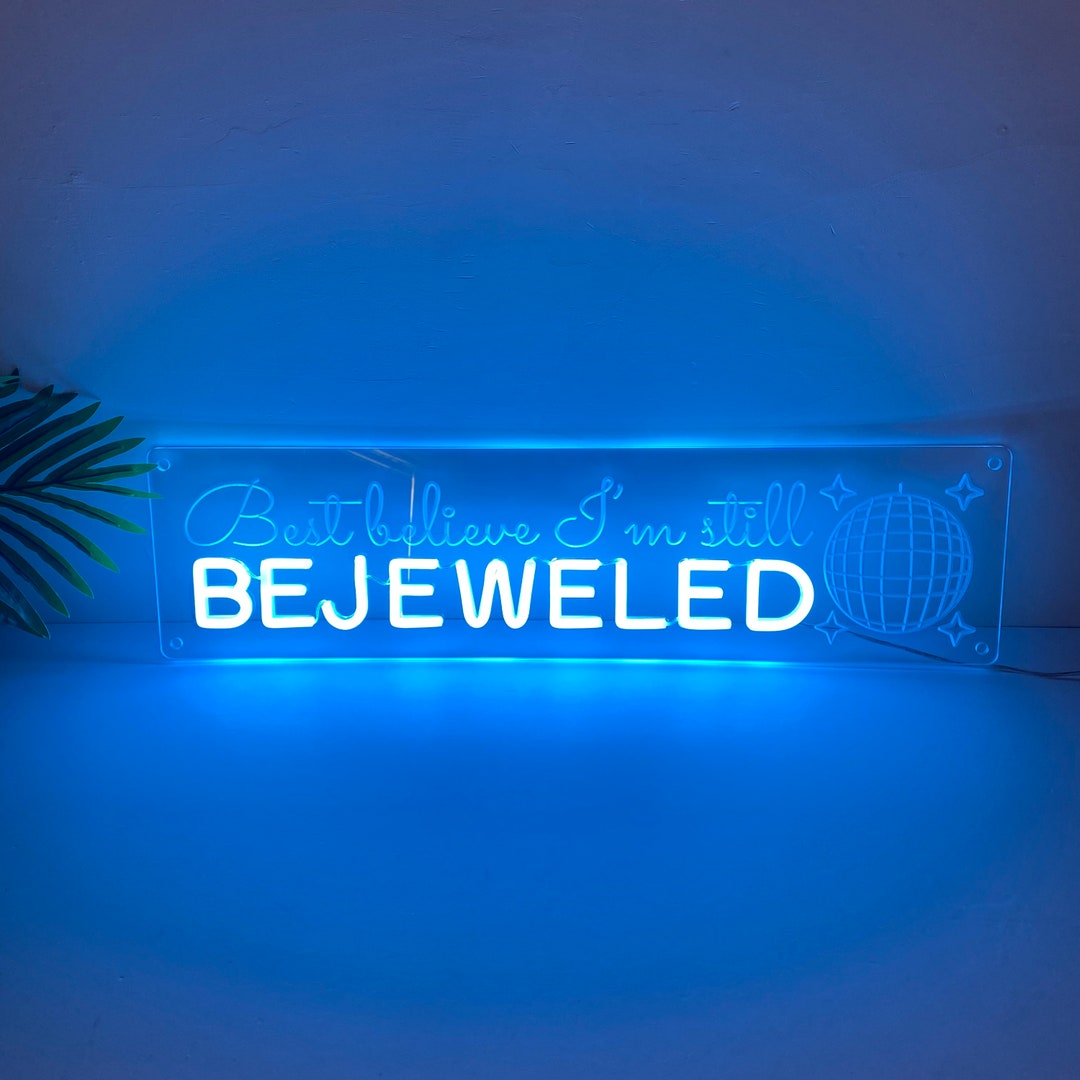 Bejeweled Neon Sign,swiftie Wall Decor,dorm Room Led Neon Lights,disco ...