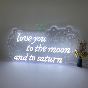 Love You to the Moon and to Saturn Neon Sign, Wedding Neon Sign ...