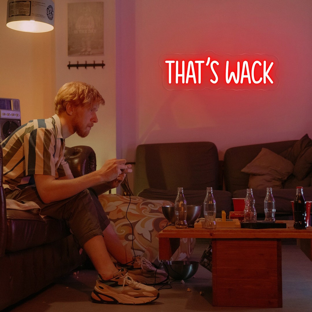That's Wack Neon Sign, Party Neon Sign, Funny Wall Art, Dorm Room Wall ...