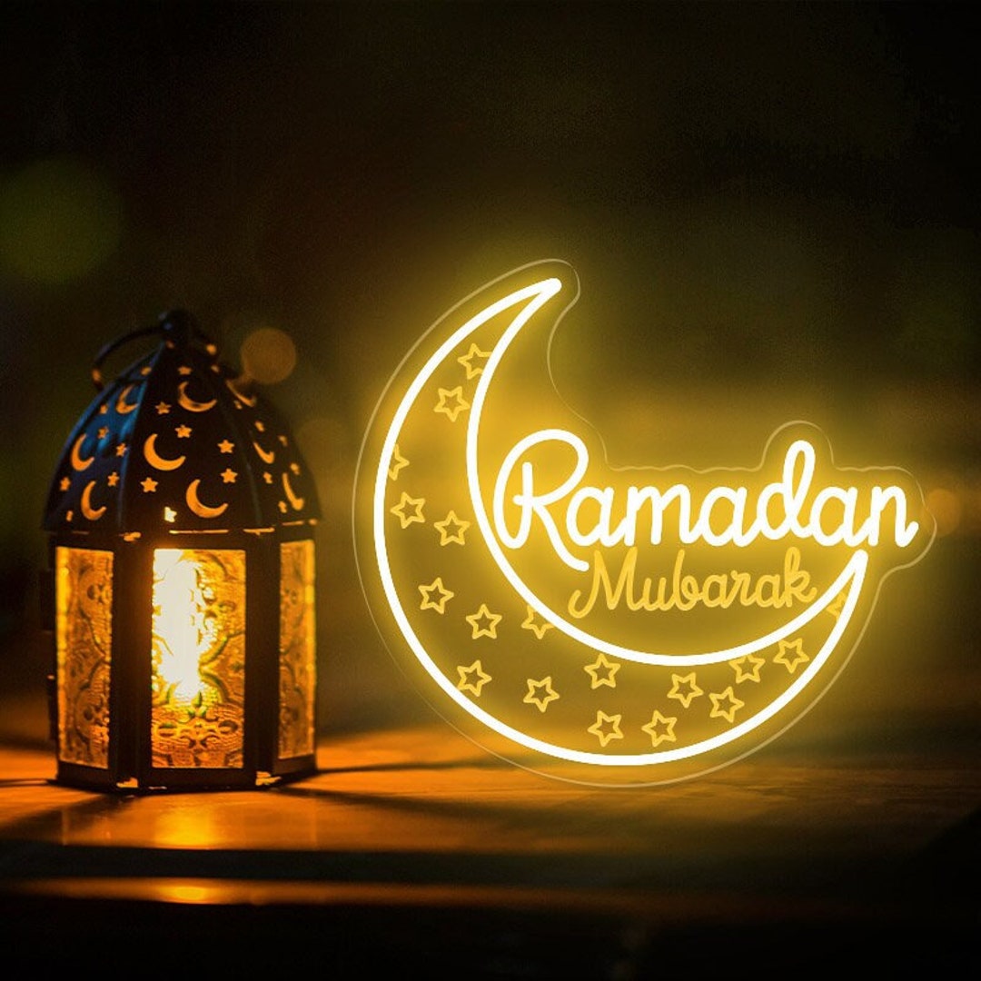 Ramadan Mubarak Neon Sign,ramadan Hanging Light Sign,2024 Ramadan Islam ...