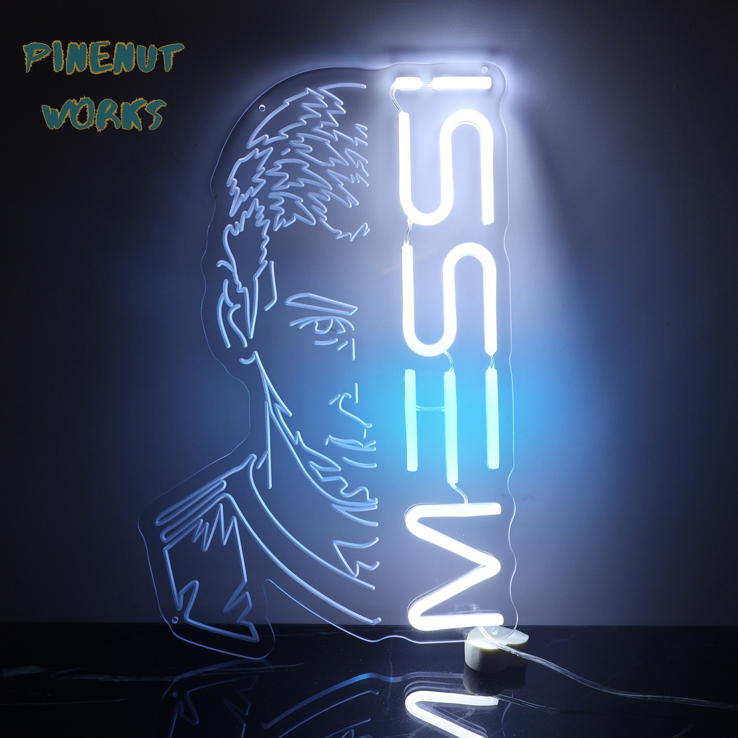 Custom Portrait Engraving Neon Sign,portrait Wall Art,football Player ...