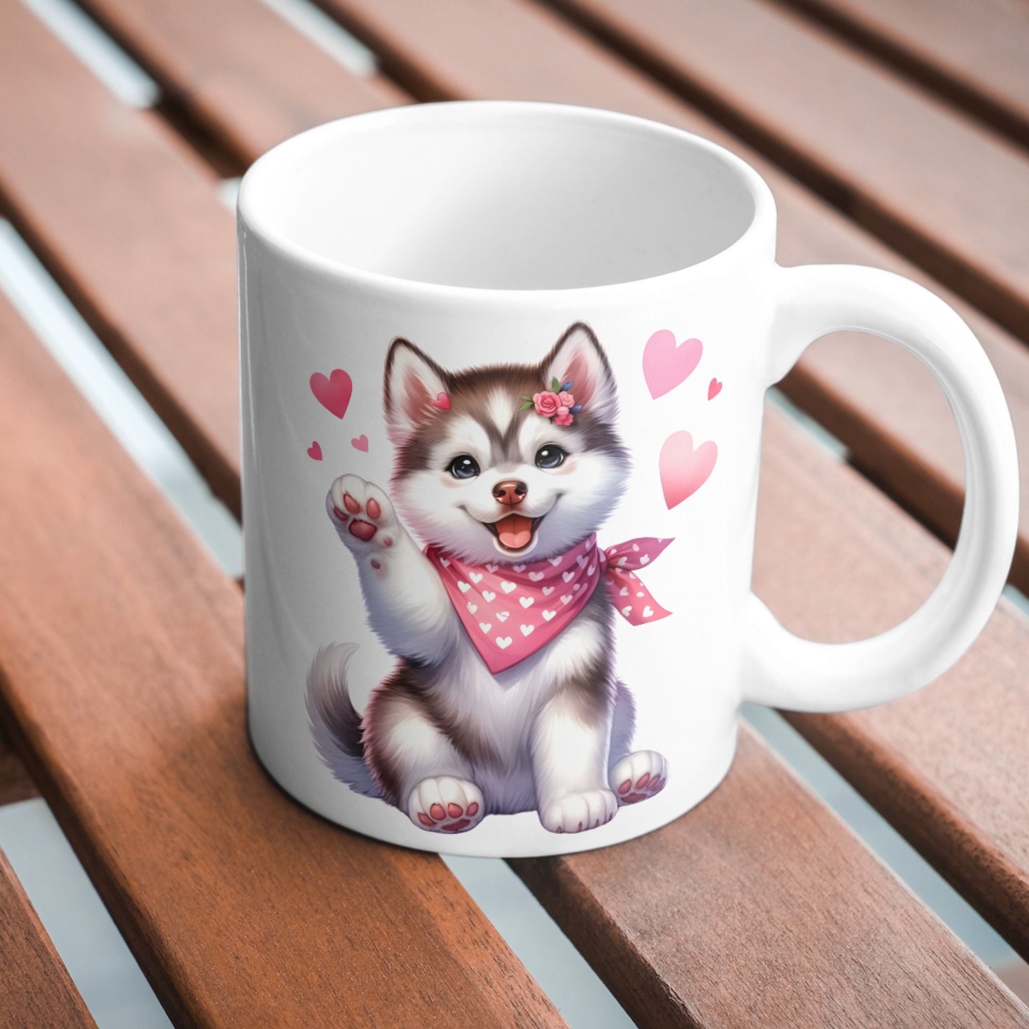 Valentine Husky Clipart Bundle PNG Love Valentine PNG for Card Making ...