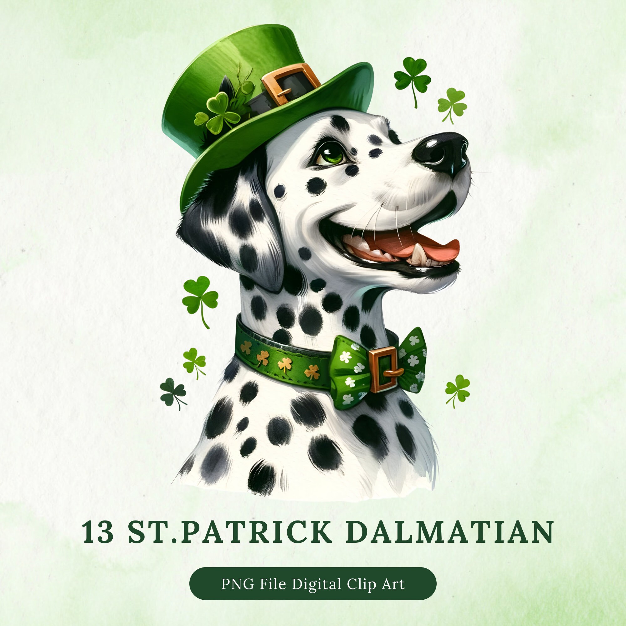 St Patricks Day Dog Clip Art, St Patricks Day Dalmatian Dog , PNG ...