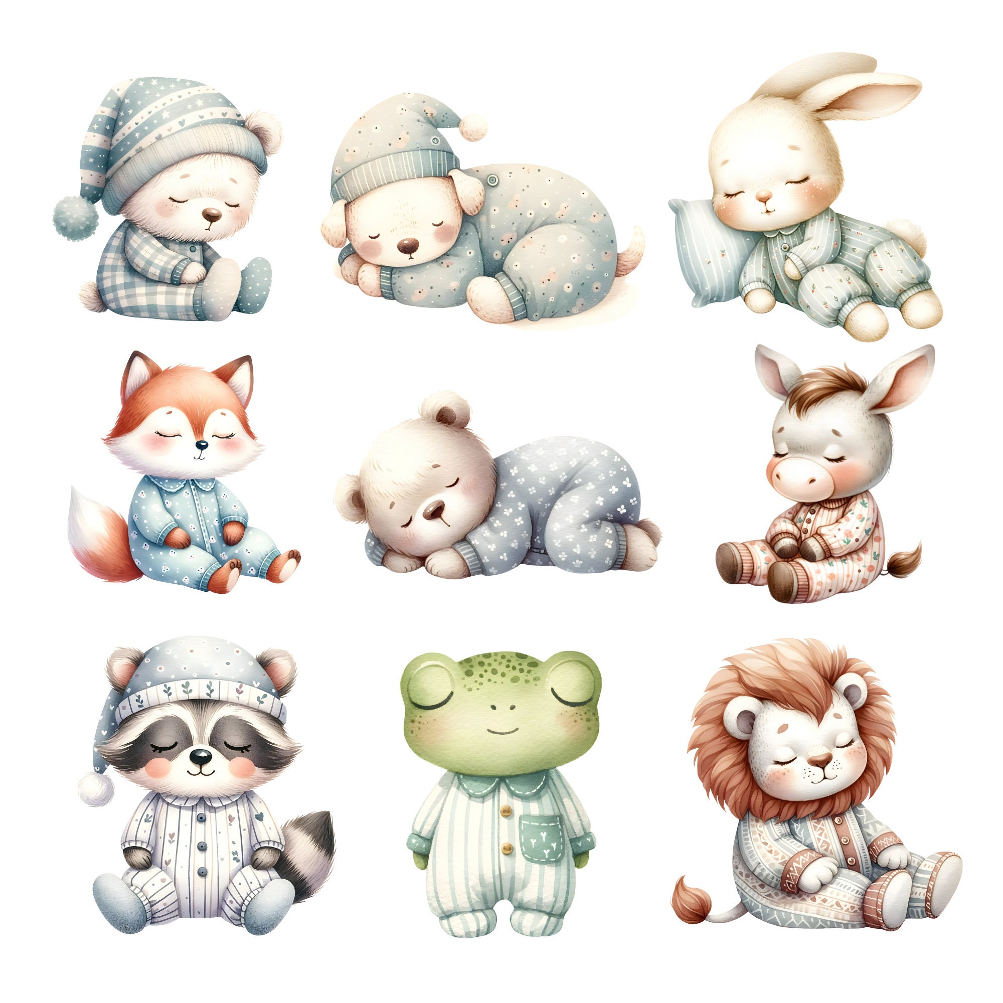 Sleepy Animals Clipart 27 High Quality Pngs Nursery Animals PNG ...