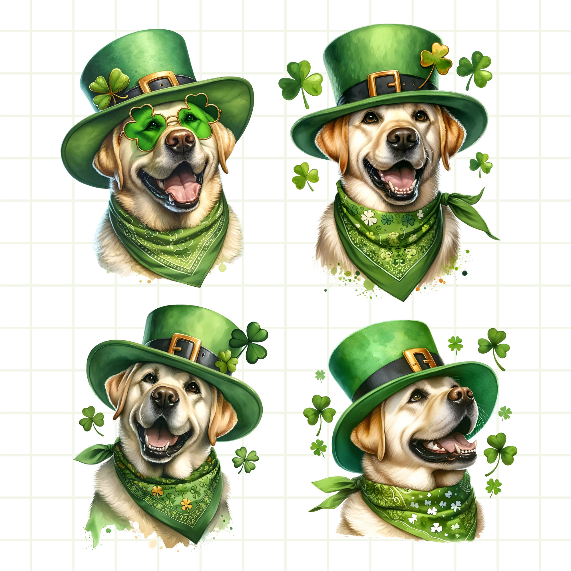 St Patrick's Day Dog Clip Art, St Patrick's Day Labrador Dog , PNG ...