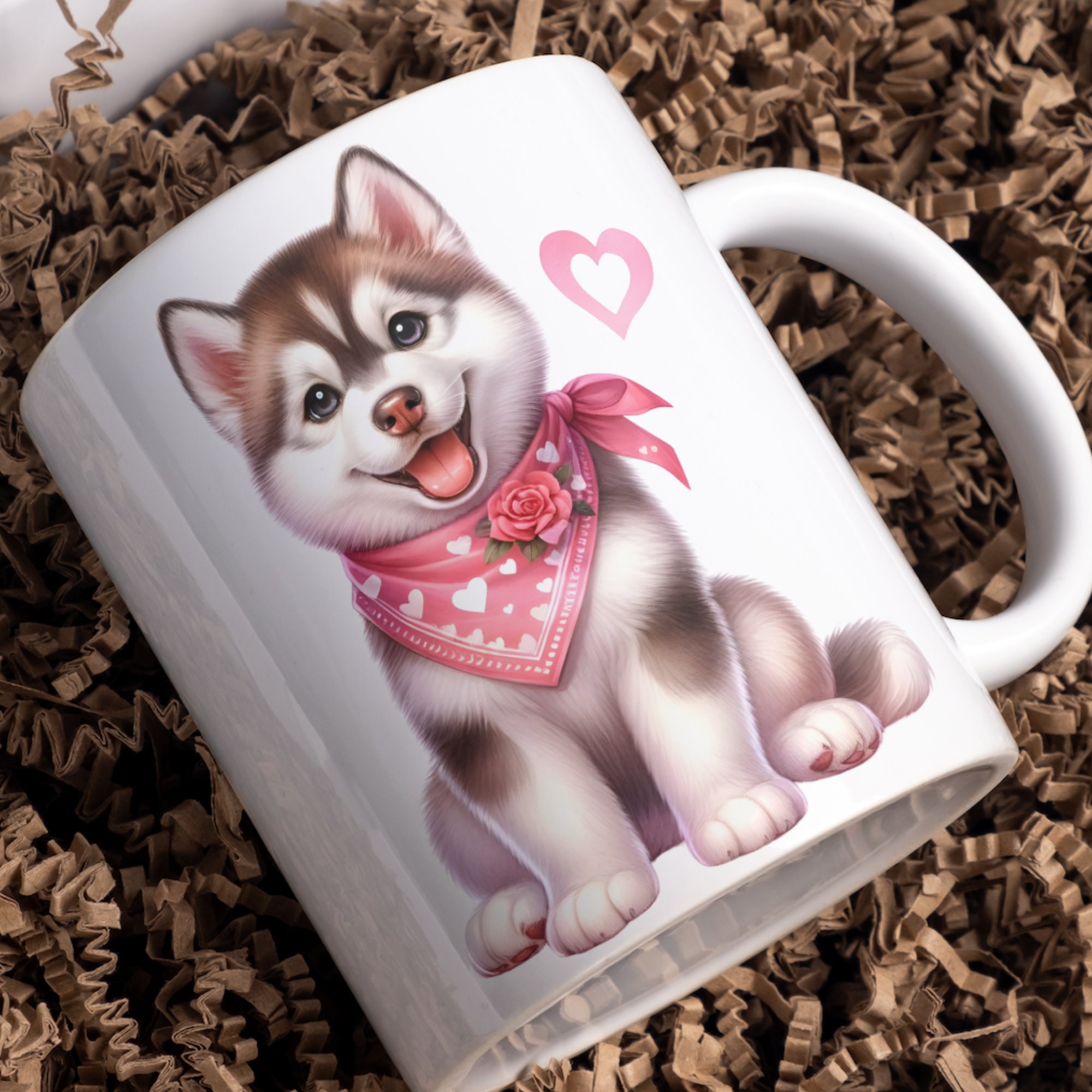 Valentine Husky Clipart Bundle PNG Love Valentine PNG for Card Making ...