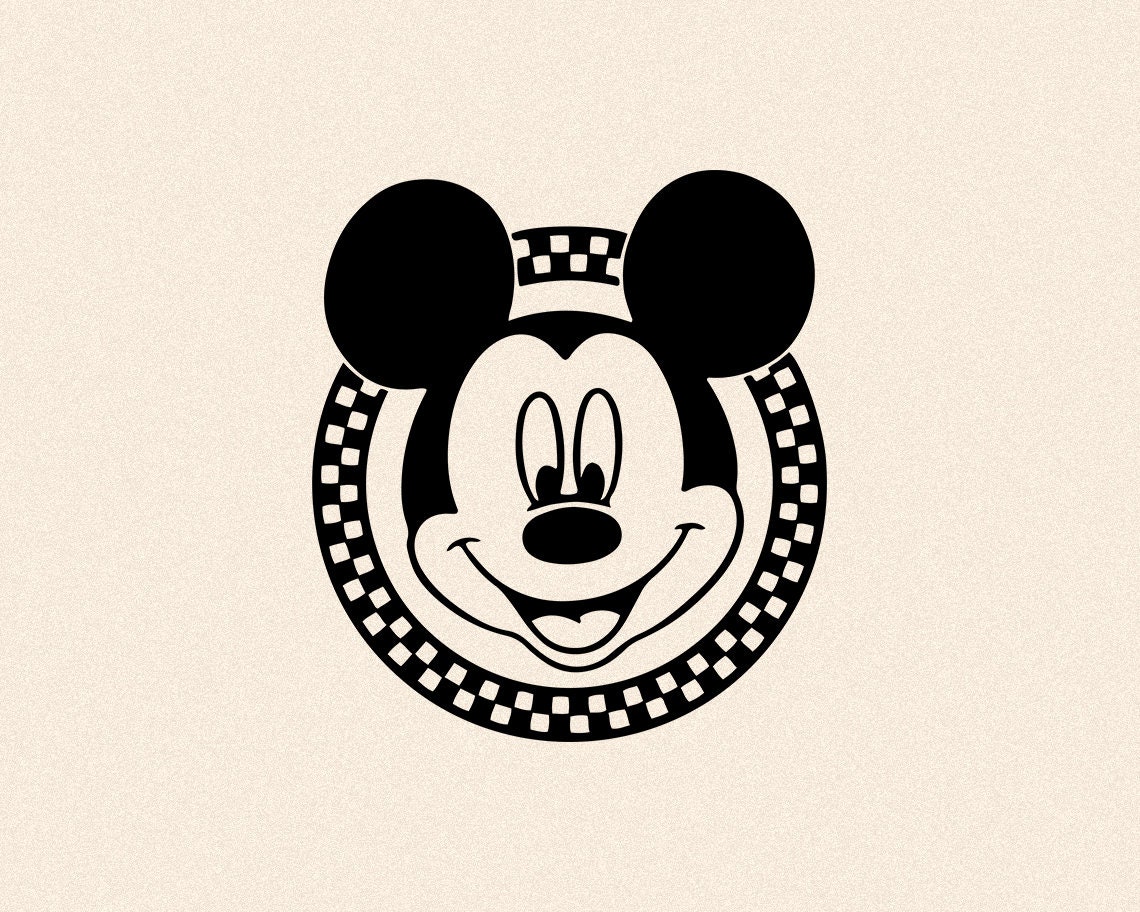Checkered Mouse Svg, Mickey Minnie Mouse Svg, Magical Mouse Svg, Retro ...