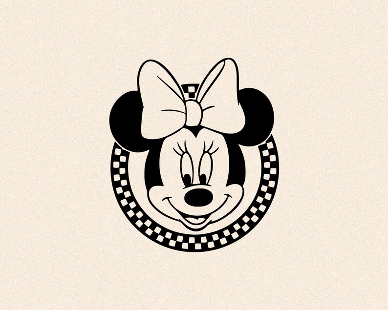 Checkered Mouse Svg, Mickey Minnie Mouse Svg, Magical Mouse Svg, Retro ...