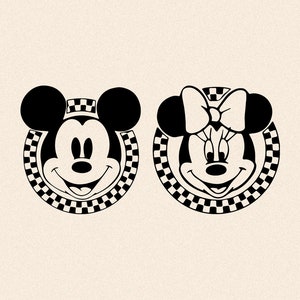 Checkered Mouse Svg, Mickey Minnie Mouse Svg, Magical Mouse Svg, Retro ...