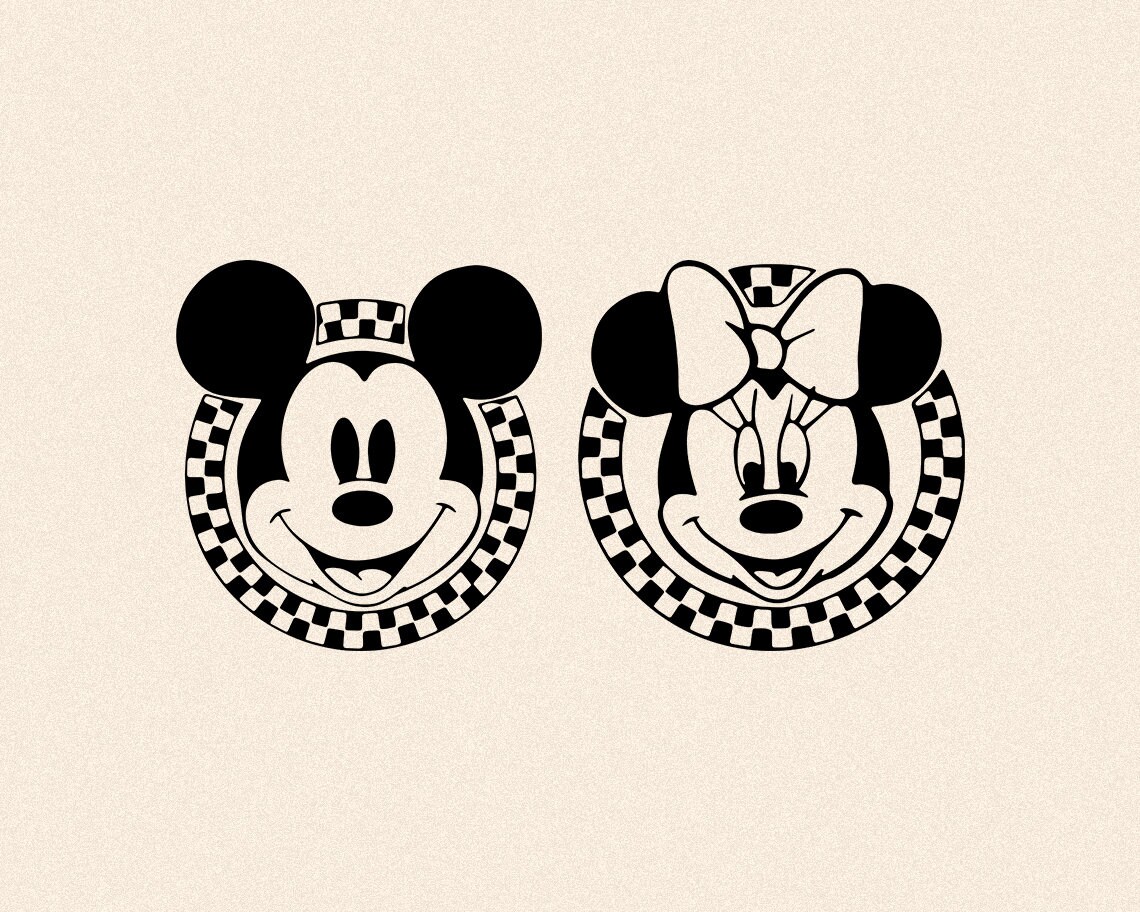 Checkered Mouse Svg, Mickey Minnie Mouse Svg, Magical Mouse Svg, Retro ...