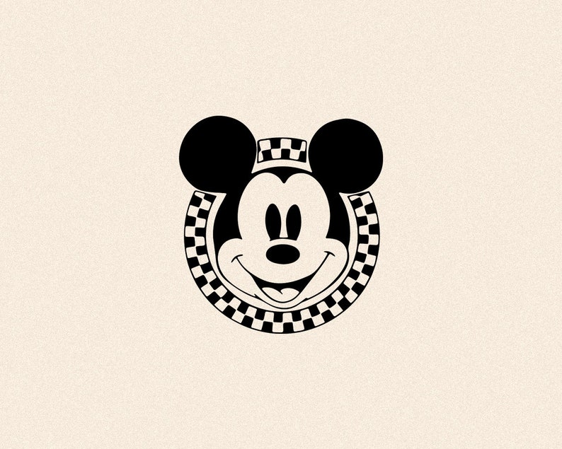 Checkered Mouse Svg, Mickey Minnie Mouse Svg, Magical Mouse Svg, Retro ...