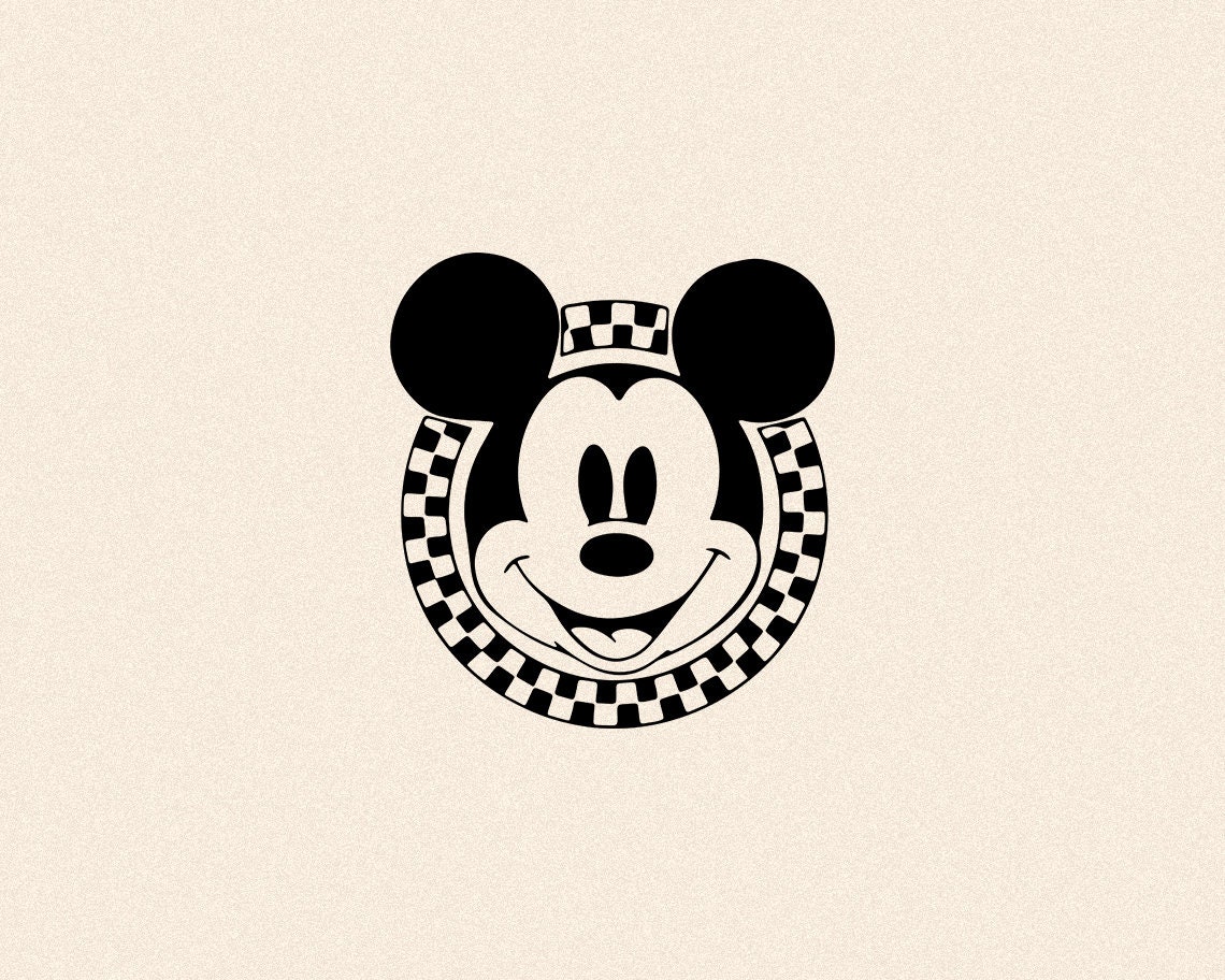 Checkered Mouse Svg, Mickey Minnie Mouse Svg, Magical Mouse Svg, Retro ...
