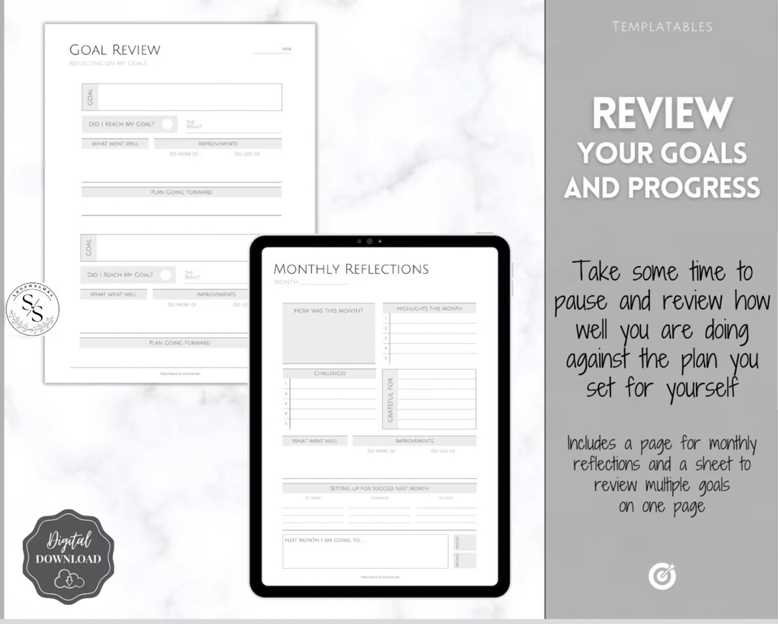 The Ulitmate Goal Planner, Goal Planner Bundle, Goal Tracker, Smart ...