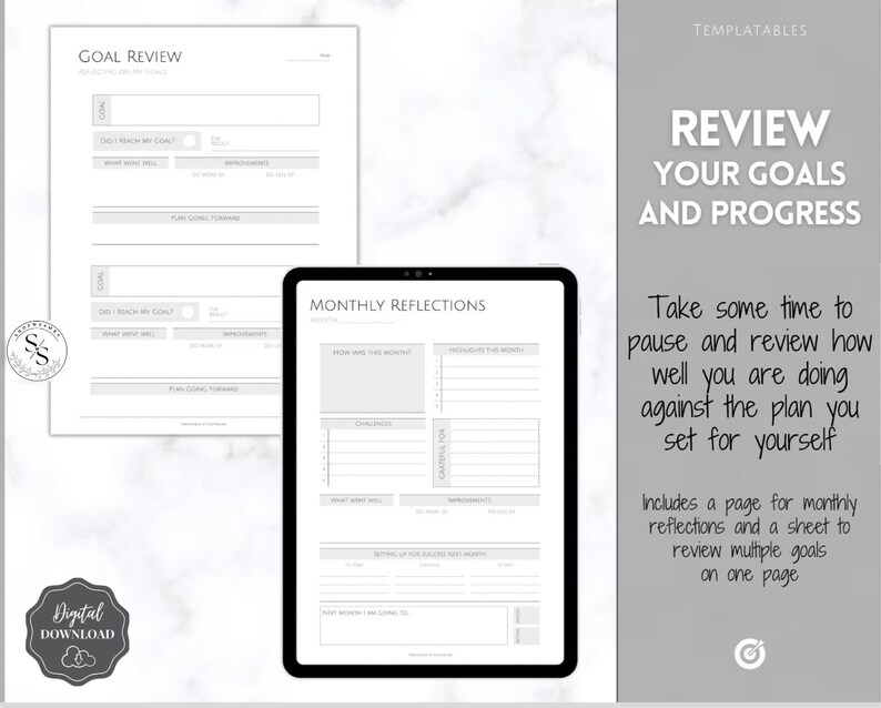 The Ulitmate Goal Planner, Goal Planner Bundle, Goal Tracker, Smart ...