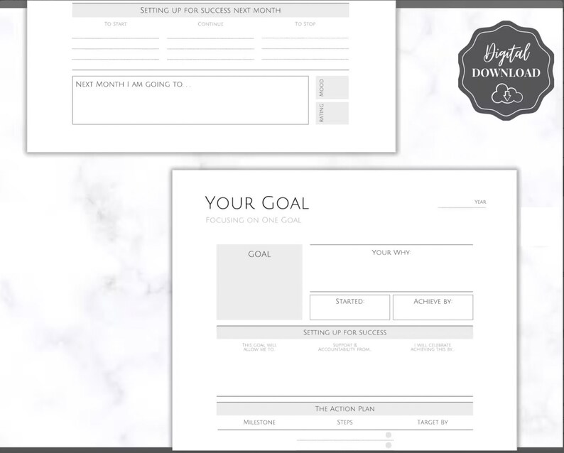 The Ulitmate Goal Planner, Goal Planner Bundle, Goal Tracker, Smart ...