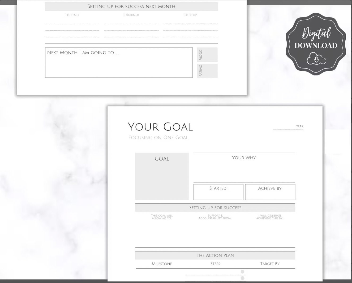 The Ulitmate Goal Planner, Goal Planner Bundle, Goal Tracker, Smart ...