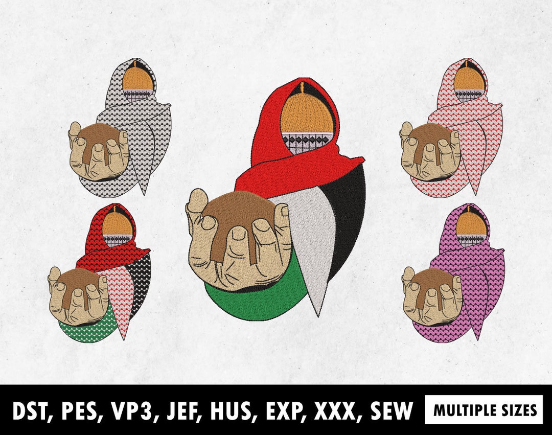 Free Palestine Embroidery Designs PES File, Palestinian Intifada ...