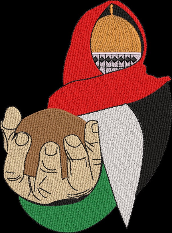 Free Palestine Embroidery Designs PES File, Palestinian Intifada ...