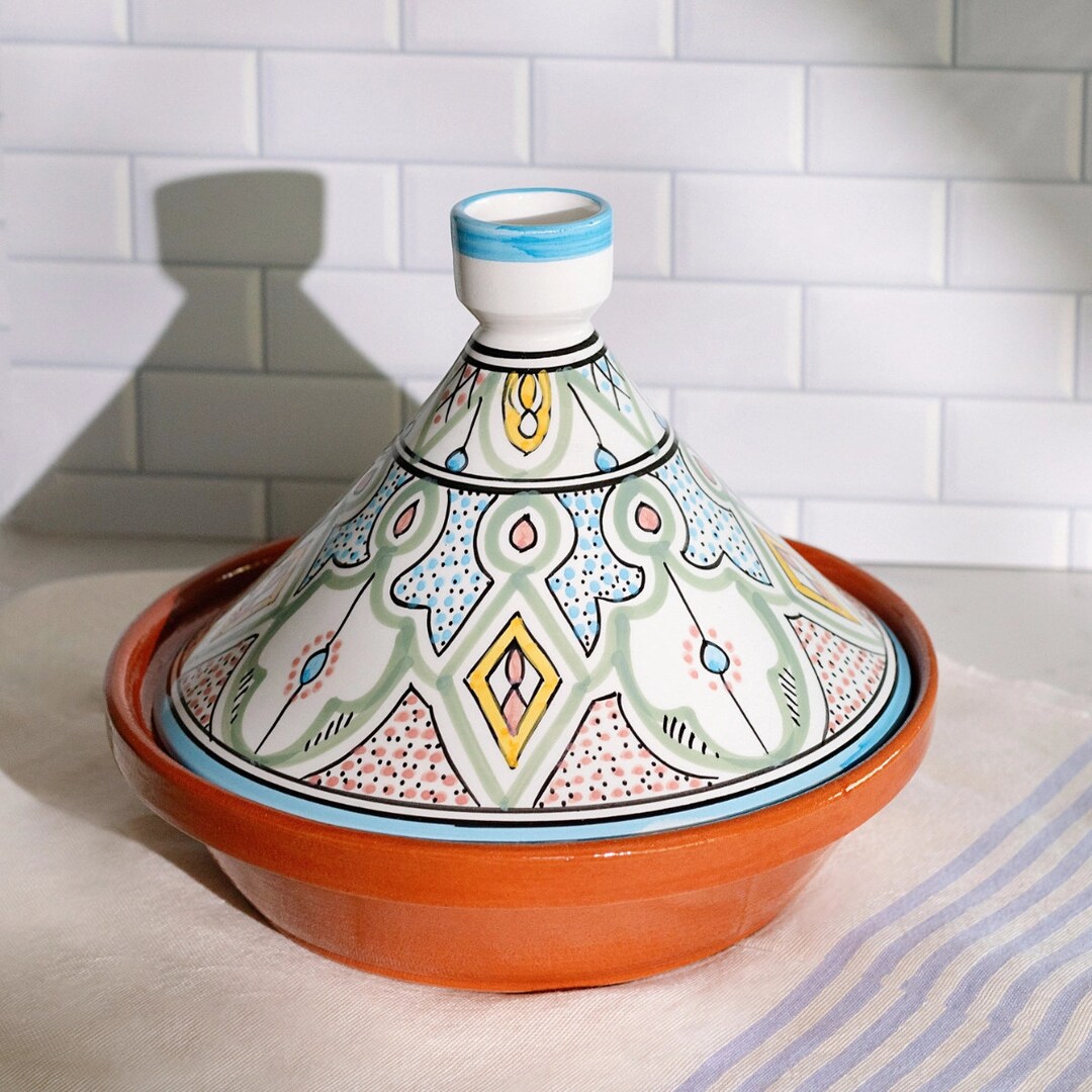 Moroccan Cooking Tagin Handcrafted Artisanal Pot Ceramic Dish Handmade ...