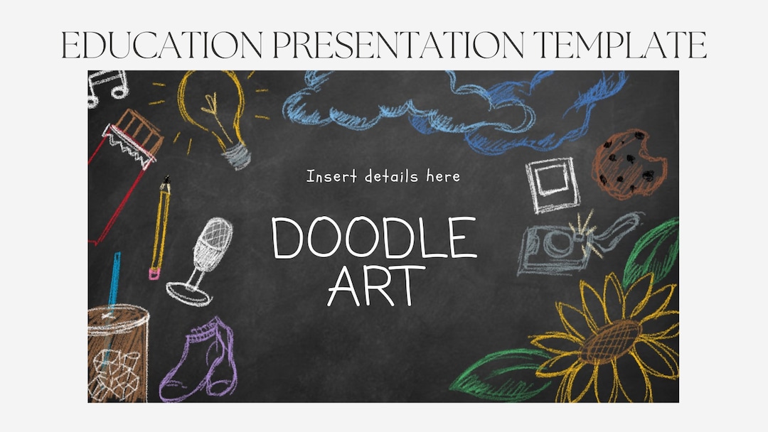 Doodle Art Presentation Template - Etsy