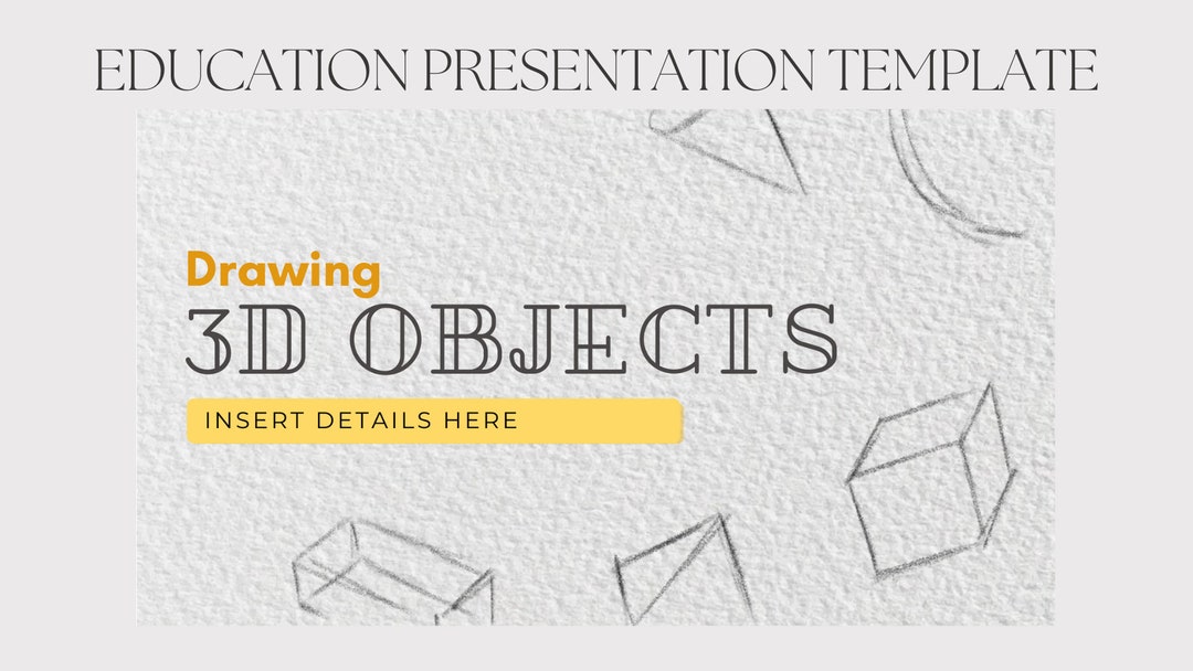 Drawing Paper Presentation Template - Etsy
