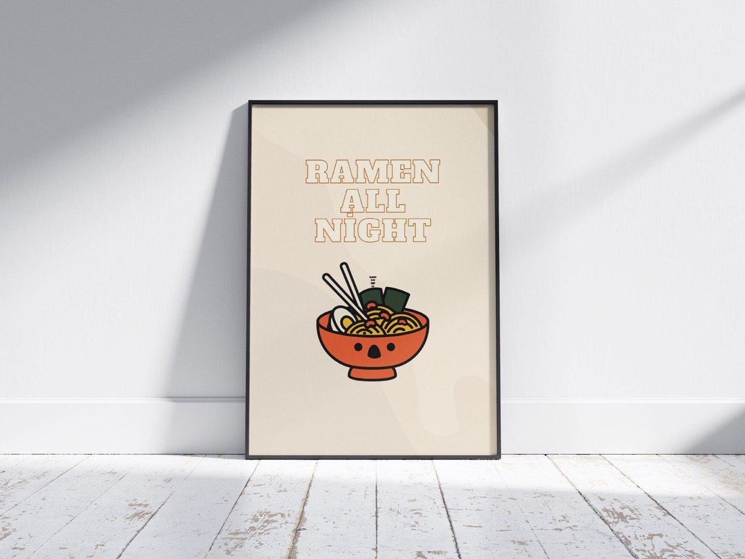 Ramen Print, Food Art Print, Soup Art, Korean Wall Art, Kitchen Wall ...