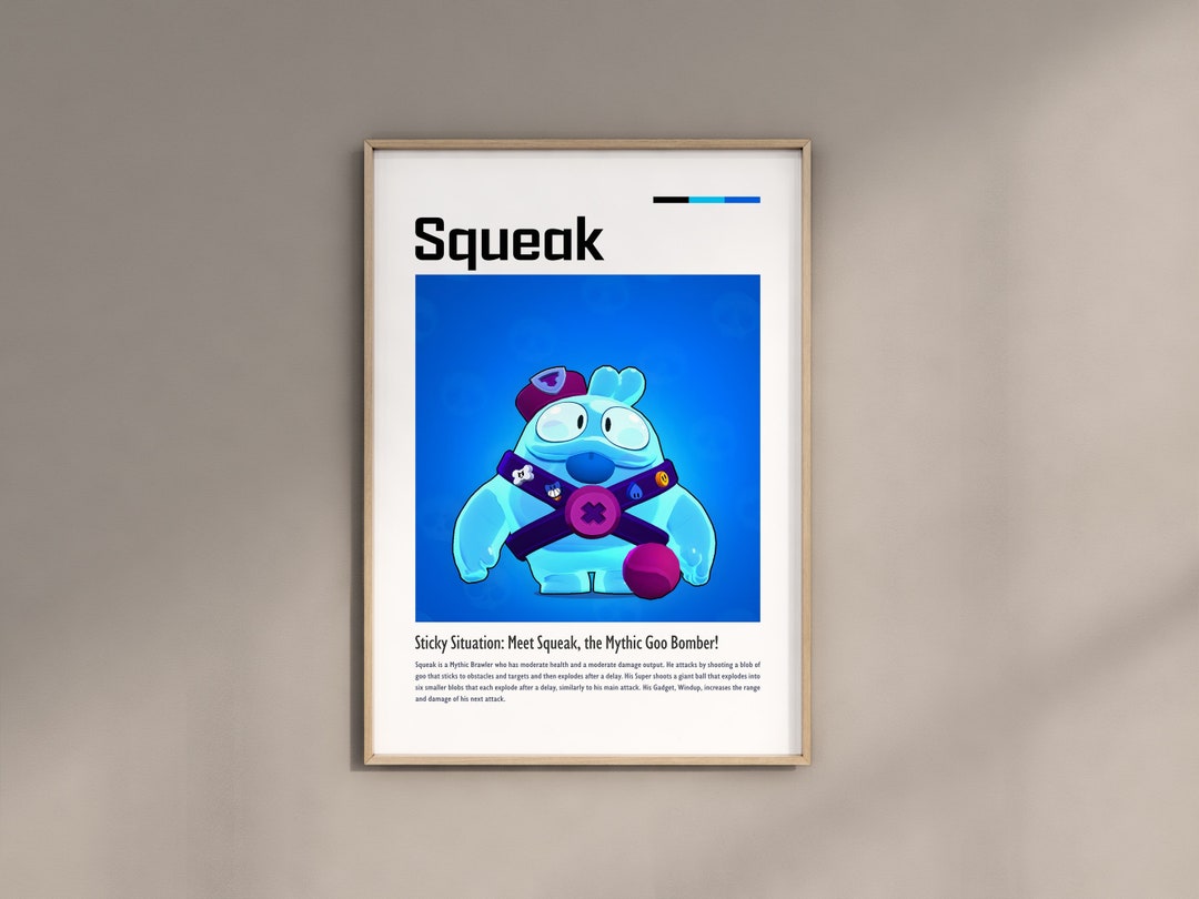 Squeak Brawl Stars Edgar Digital Poster Brawl Stars Clipart Brawl Stars ...