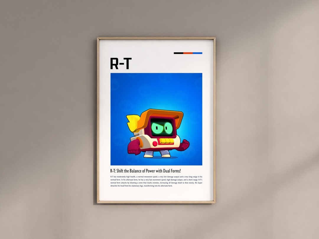 R-T Brawl Stars Digital Poster Brawl Stars Clipart Brawl Stars Instant ...