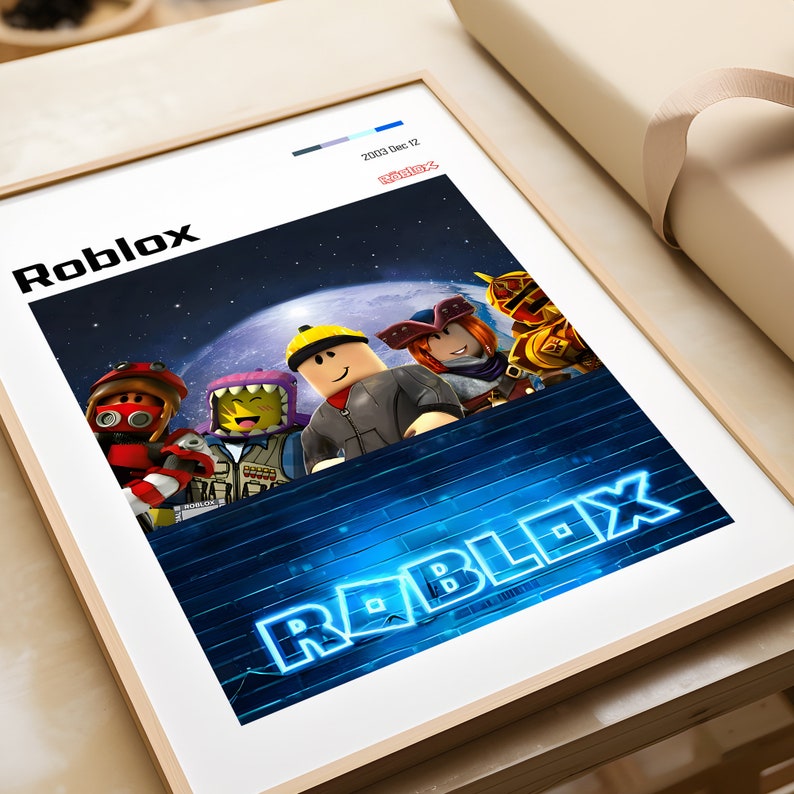 Roblox Poster Gaming Room Poster Print Game Video Games Digital Poster ...