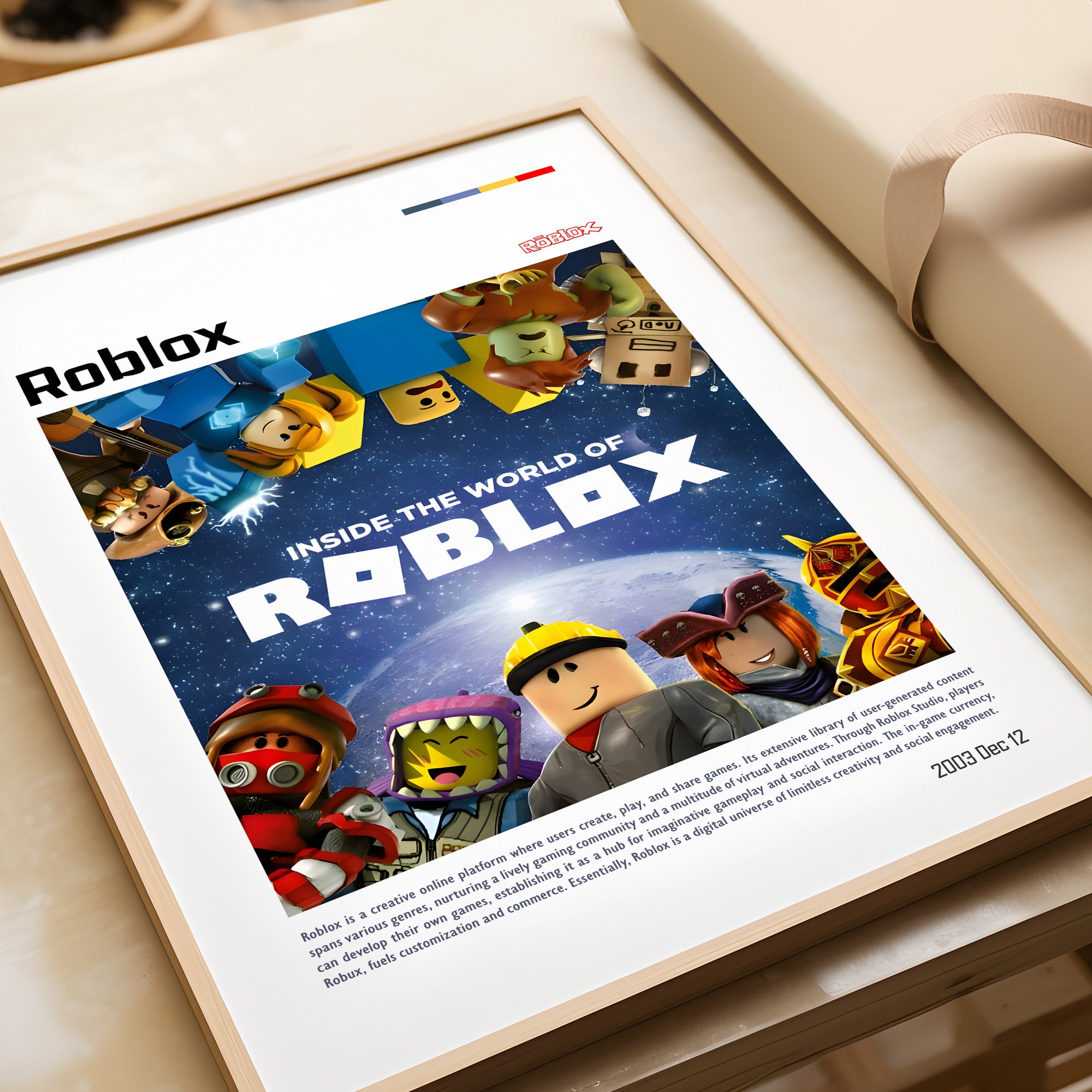 Roblox Poster Gaming Room Poster Print Game Video Games Digital Poster ...