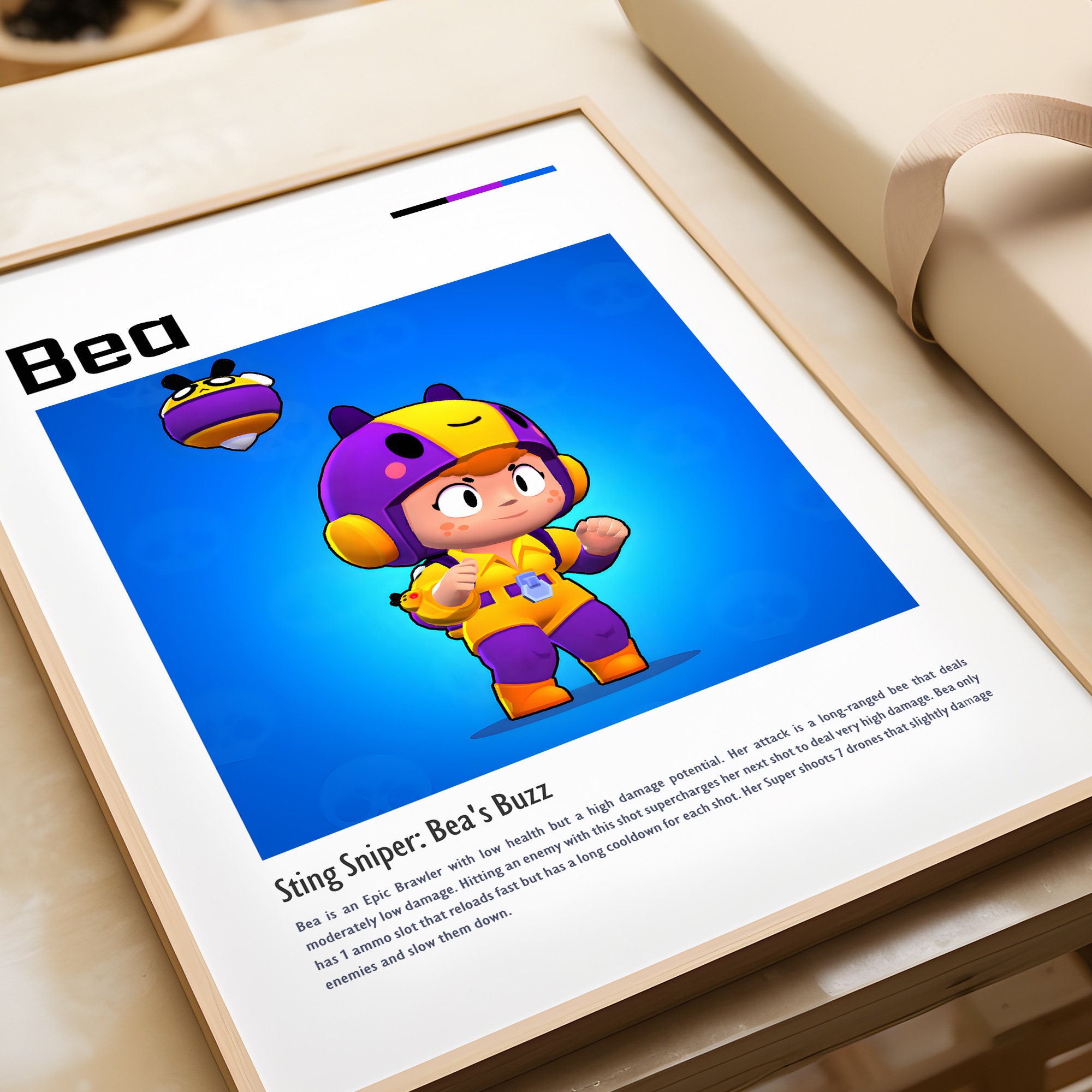 Brawl Stars Bea Digital Poster Brawl Stars Clipart Brawl Stars Instant ...