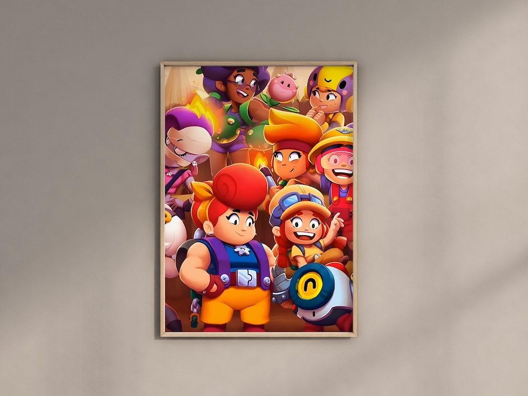 Brawl Stars Digital Poster Brawl Stars Clipart Brawl Stars Instant ...