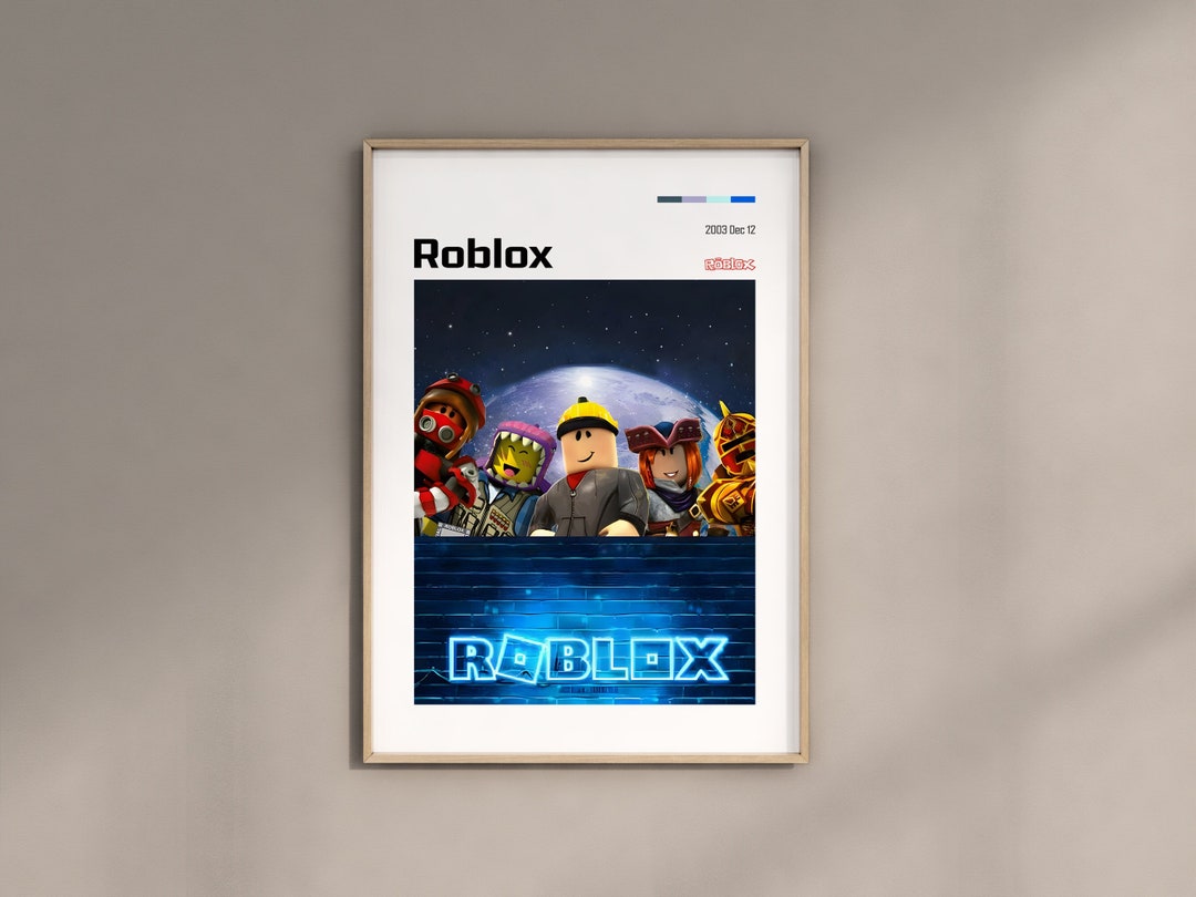 Roblox Poster Gaming Room Poster Print Game Video Games Digital Poster ...