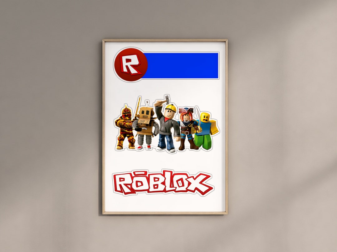 Roblox Poster Gaming Room Poster Print Game Video Games Digital Poster ...