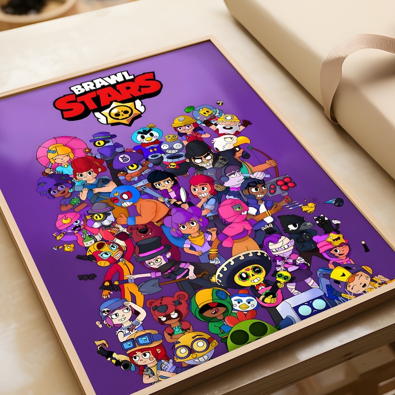 Brawl Stars Digital Poster Brawl Stars Clipart Brawl Stars Instant ...